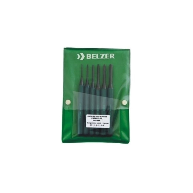 Saca pino paralelo 2,5 A 8,0MM jogo com 6 peças Belzer - Saca pino ...