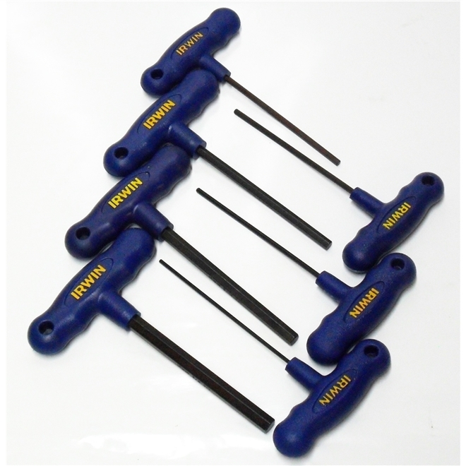 Jogo de chave allen hexagonal com cabo "t" 3/32" a 3/8" 7 peças Irwin ...