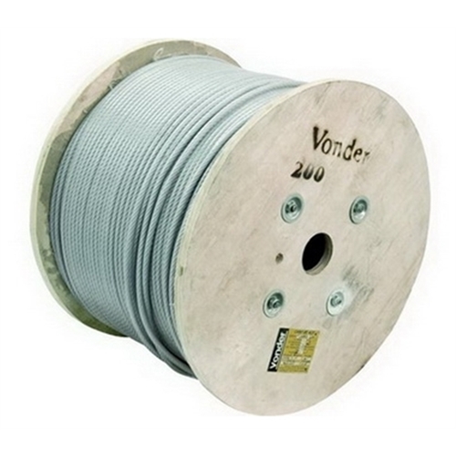 Cabo de aço 1/2"- 6X19 alma de fibra galvanizado rolo com 290 metros ...