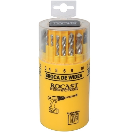 Jogo de Brocas Combinadas 18 Peças 53,0072 Rocast - Jogo de Brocas ...