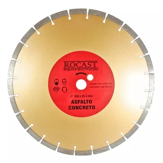 Disco diamantado para concreto e asfalto 350mm 34,0011 Rocast - Disco ...