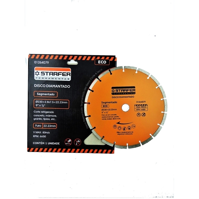 Disco diamantado 230mm x 22,22 9" 1264079 Starfer - Disco diamantado ...