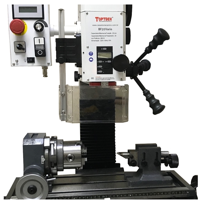 Fresadora de bancada 220V BF20 com quarto eixo rotativo Toptech ...