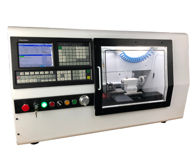 Torno CNC TRC4 com fuso esfera e motor servo na placa - Torno CNC TRC4 ...