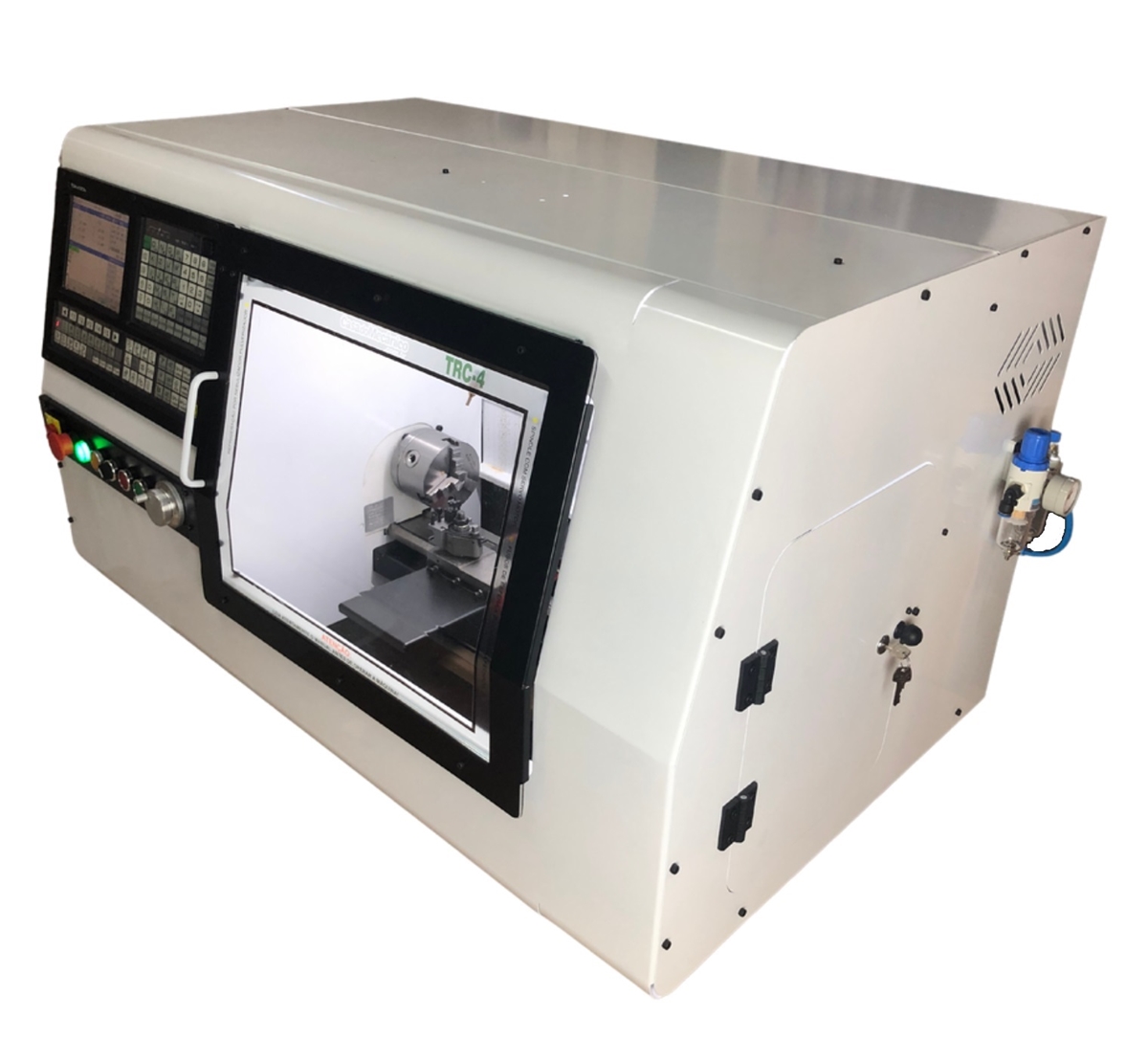 Torno CNC TRC4 NR12 com fuso esfera e motor servo na placa com laudo ...