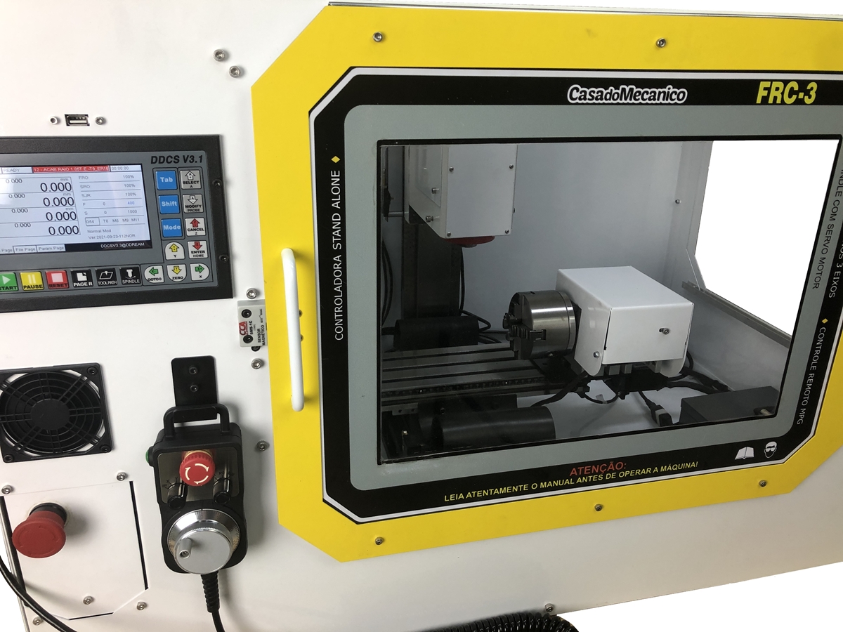 Fresadora CNC FRC-3.1 Casa do Mecanico com 4 eixo - Fresadora CNC FRC-3 ...