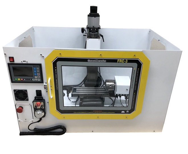 Fresadora CNC FRC-3.3 Casa do Mecanico com 4 eixo e encoder X Y Z ...
